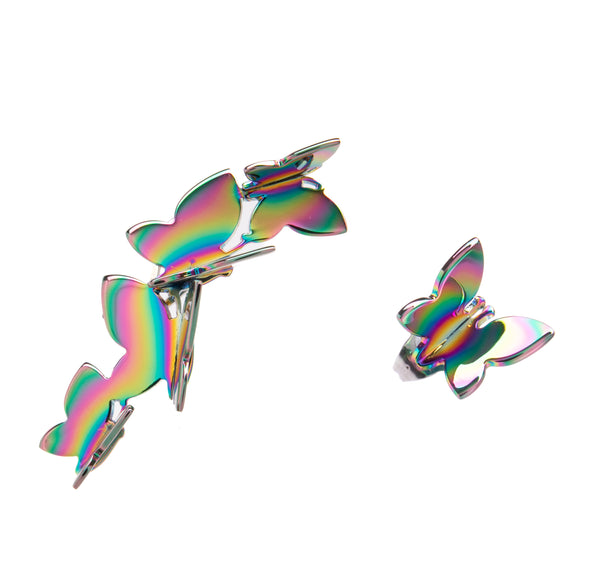 RAINBOW FINISH MONO & CASCADE EARRING SET - The Huntington Store