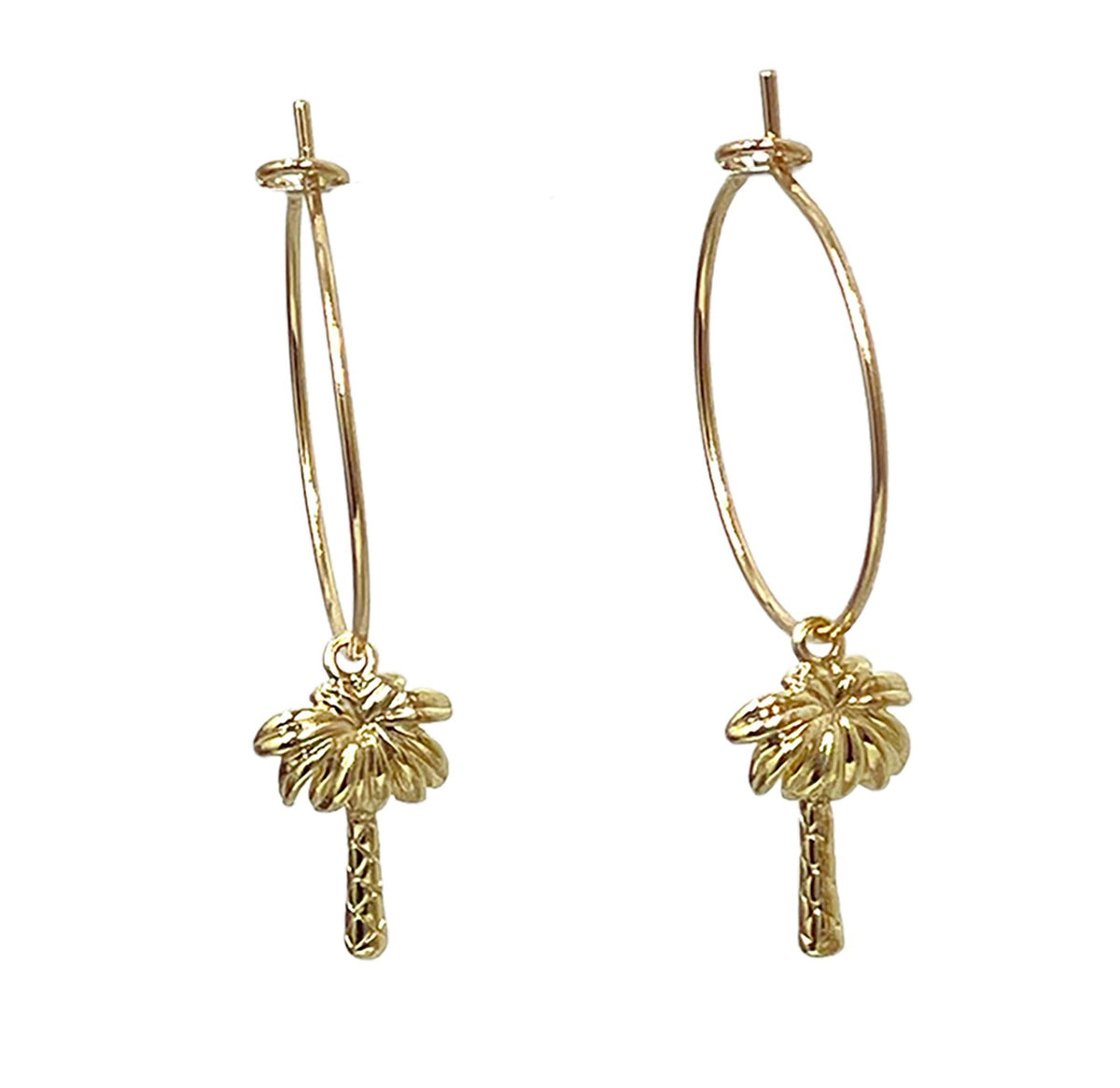 MINI PALM TREE HOOP EARRINGS – The Huntington Store